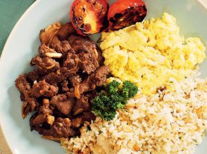 Lamb Tapa with Mint and Parsley Fried Rice