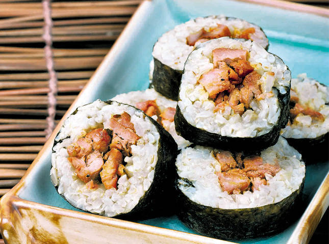 Pork Barbecue Brown Rice Maki | Yummy.ph