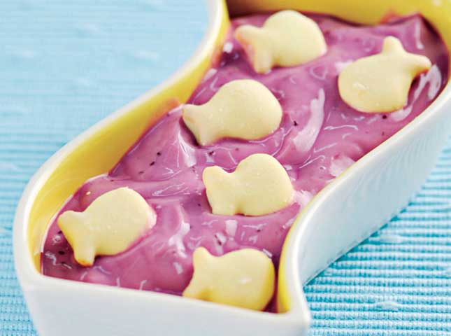 Yogurt with Fish Crackers Recipe