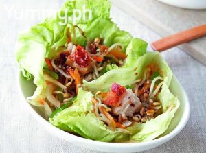 Lumpiang Hubad with Lechon Kawali