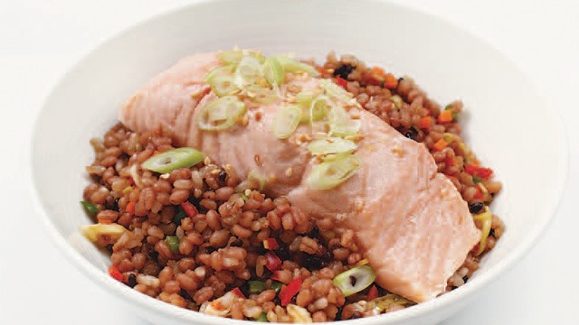 Steamed Salmon with Asian Rice Recipe