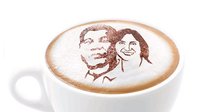 Try Duterte-Robredo inspired Coffee Art at Costa Coffee