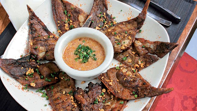 Inihaw na Liempo with Peanut-Bagoong Dipping Sauce