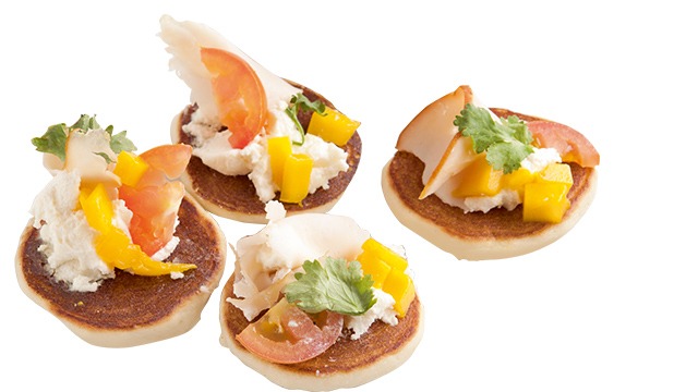 Mini Pancakes with Mangoes Recipe