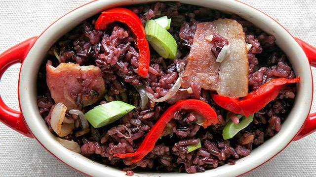 Purple Rice with Ham Recipe | Yummy.ph