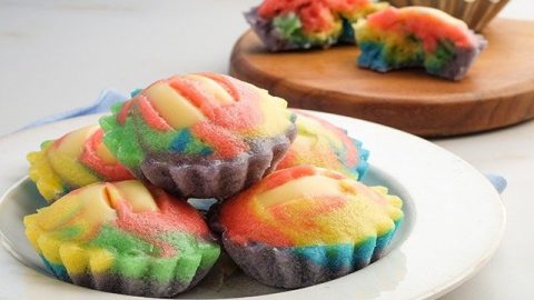 Rainbow Puto with Cheese Recipe