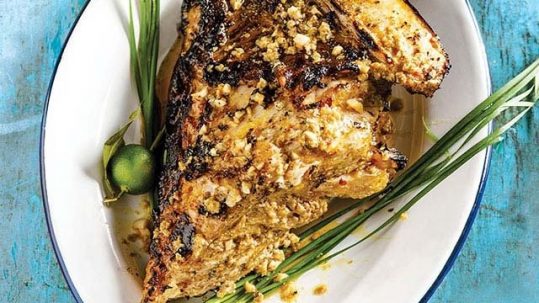 Grilled Marlin with Aligue Sauce Recipe