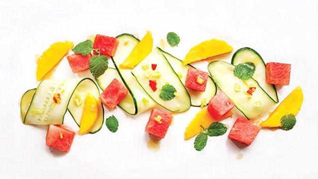 Watermelon, Mango, and Cucumber Salad Recipe