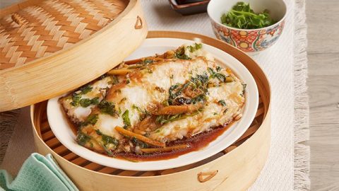 Steamed Fish with Ginger Cilantro Recipe