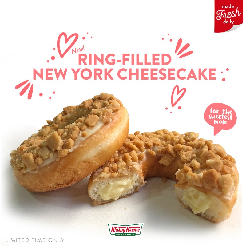 Krispy Kreme Introduces Ring-Filled New York Cheesecake Doughnuts