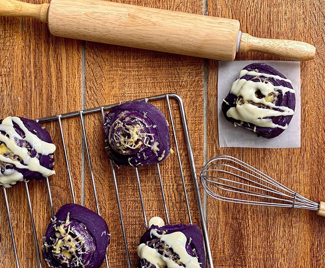 We Found An Ube Cheese Version Of Cinnamon Rolls