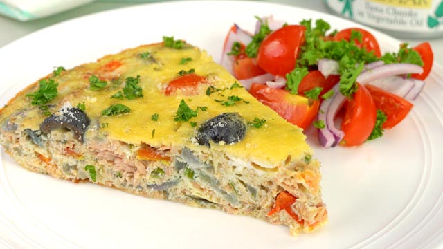 WATCH: How To Make Tuna + Vegetable Frittata