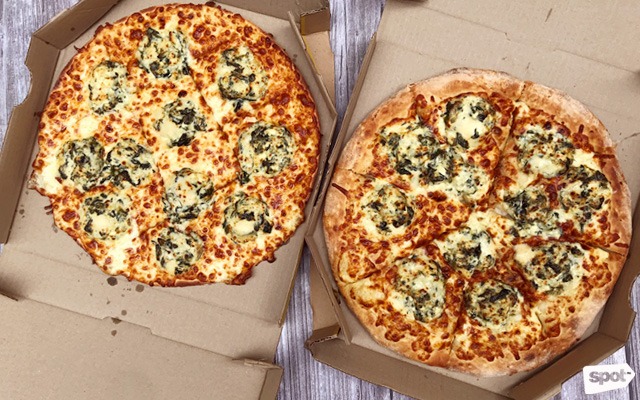 Angel's Pizza Creamy Spinach Dip Pizza