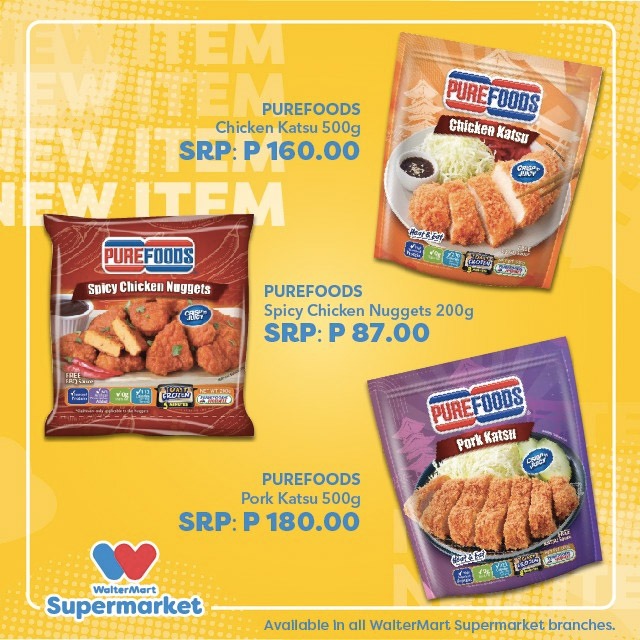 Purefoods Spicy Chicken Nuggets, Pork Katsu, Chicken Katsu