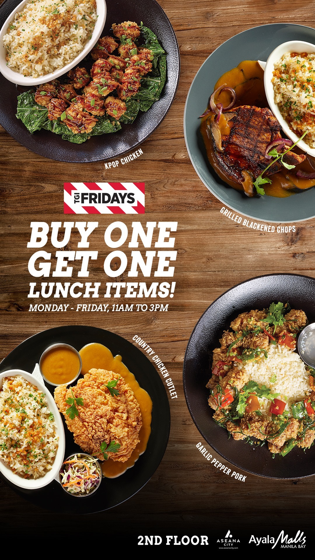 TGIFridays Now Offers A Buy One, Get One Promo At Their Ayala Malls ...