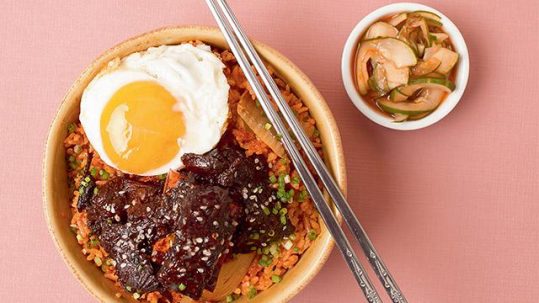Beef Short Ribs with Kimchi Rice