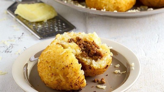 Chorizo-Stuffed Rice Balls Recipe