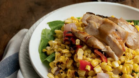 Lechon Manok with Grilled Corn Salad
