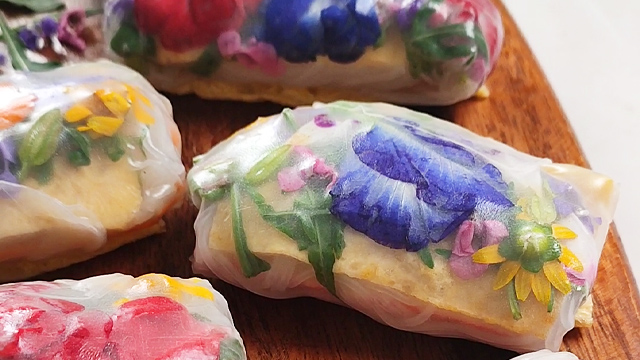 Flower Spring Rolls Recipe